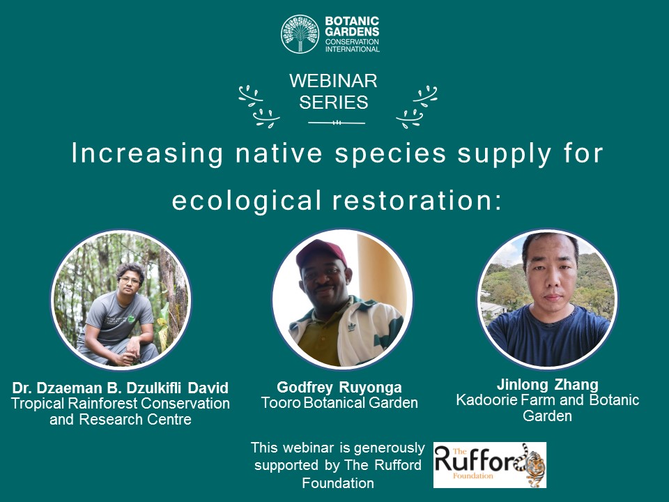 BGCI Webinar Series: Increasing Native Species Supply for Ecological ...