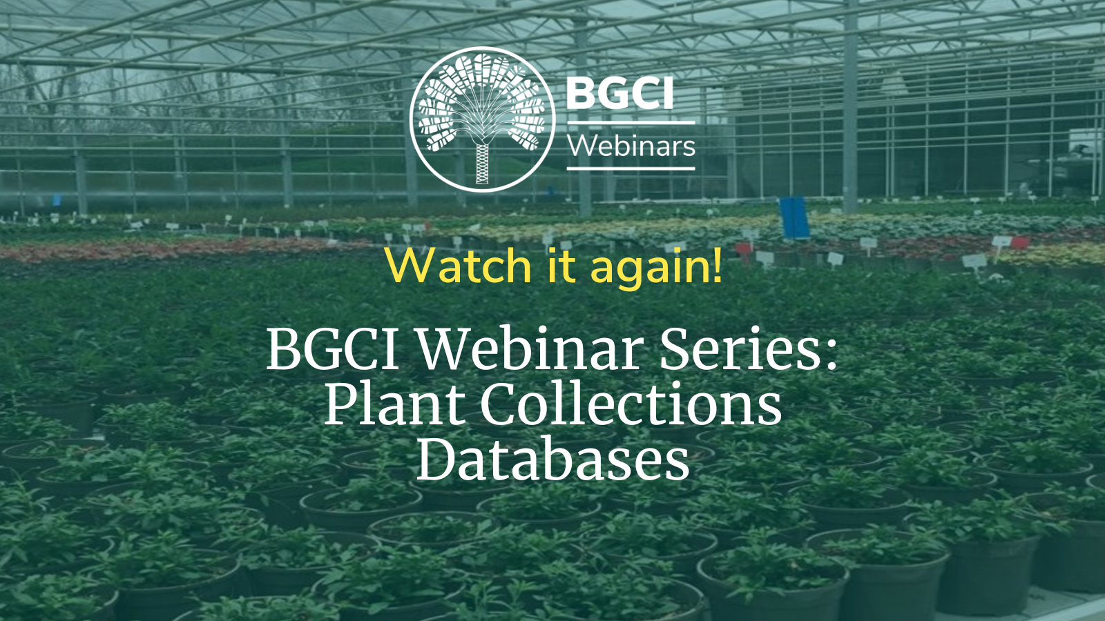 BGCI Webinar Series: Watch it again, Plant Collection Databases ...