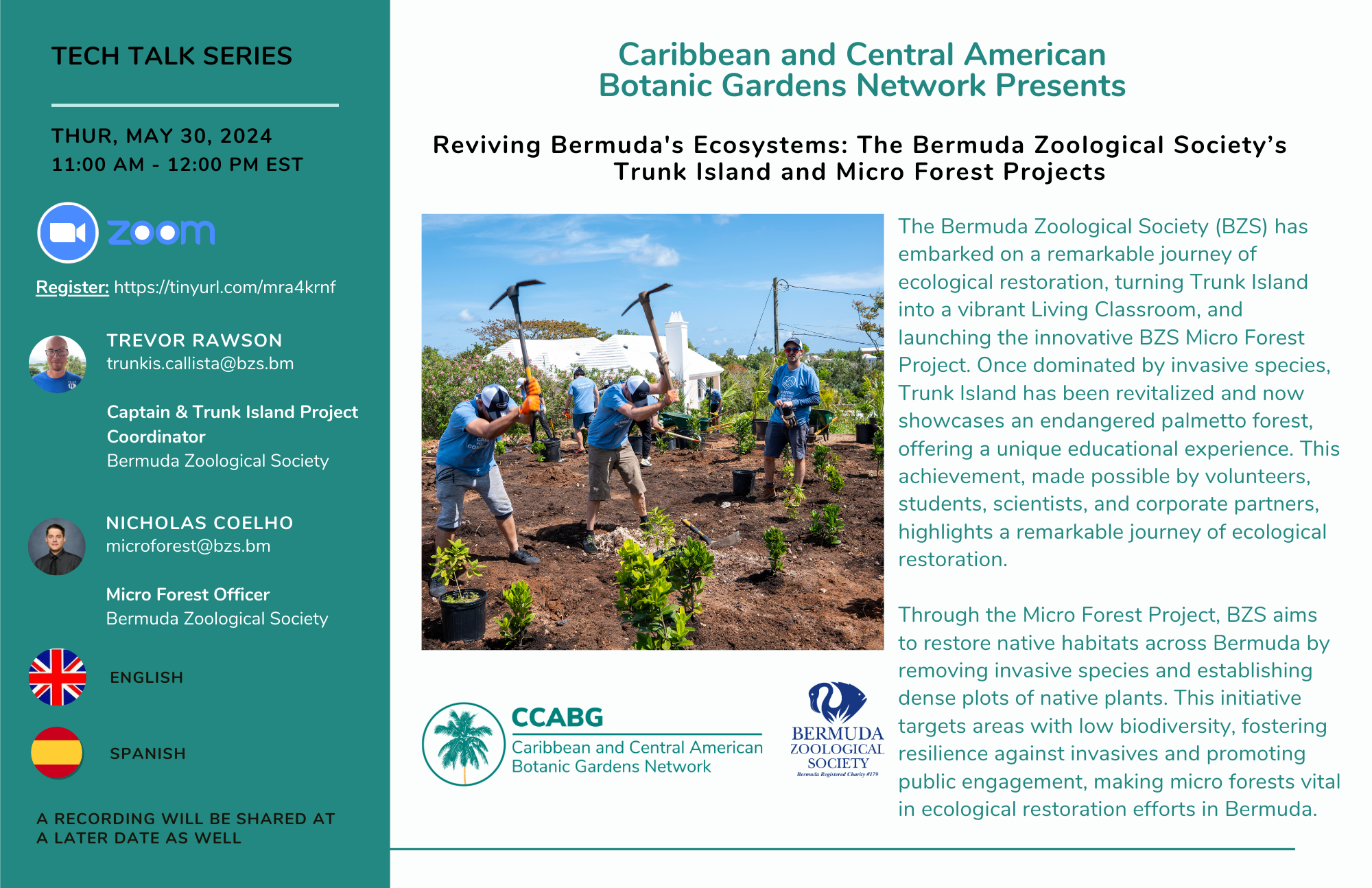 TechTalk: Reviving Bermuda's Ecosystems: The Bermuda Zoological Society ...