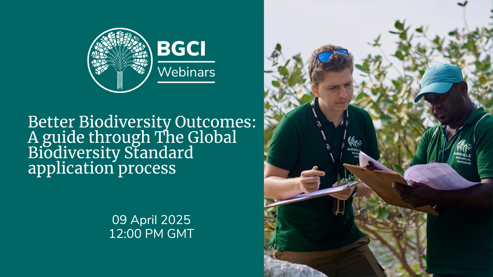 BGCI Webinar Watch Again: Better Biodiversity Outcomes: A Guide Through ...
